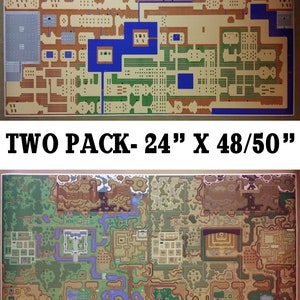 Zelda Poster Print Link to the Past Light/dark World Map - Etsy