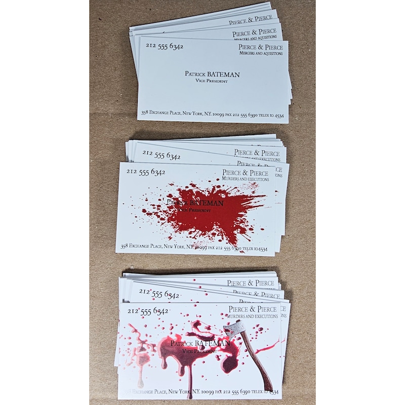 Patrick Bateman Business Card - Etsy