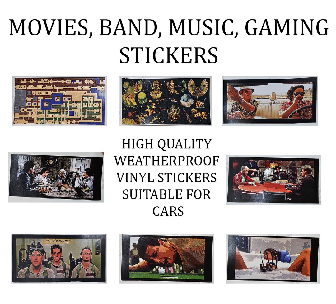 Stickers High Quality Weatherproof Vinyl STICKERS 3" X 6" Mix and Match ...