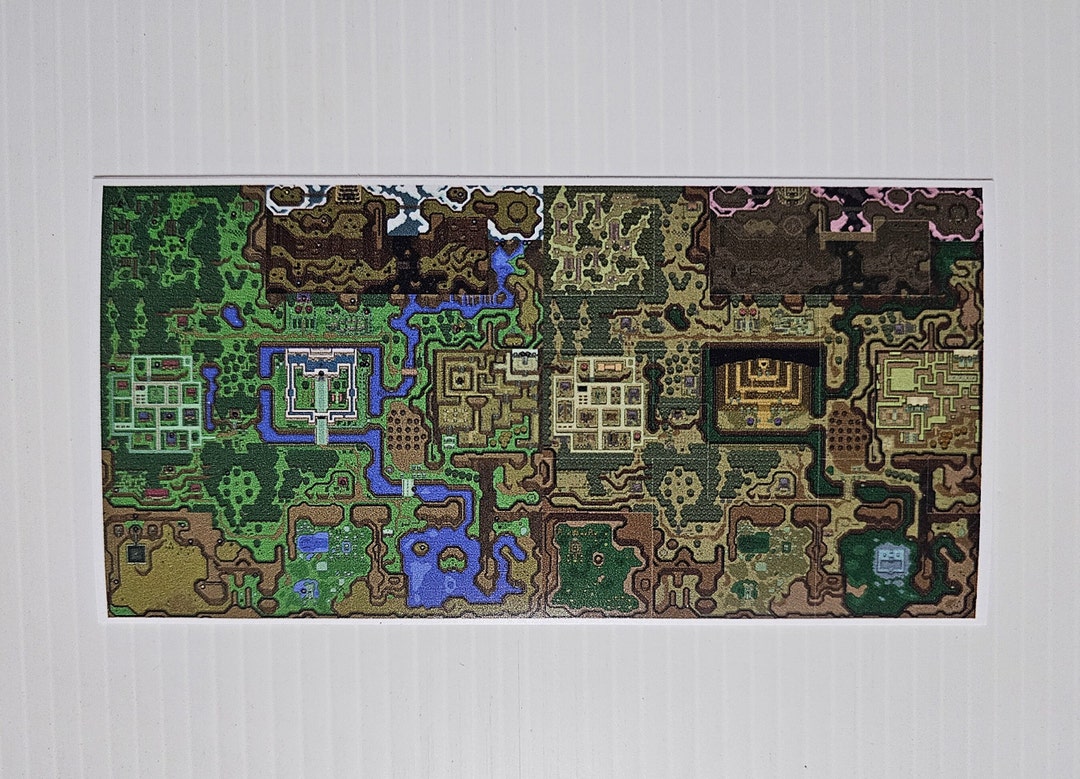 The Legend of Zelda Classic SNES Map 12" X 24" Poster Inches Vinyl ...