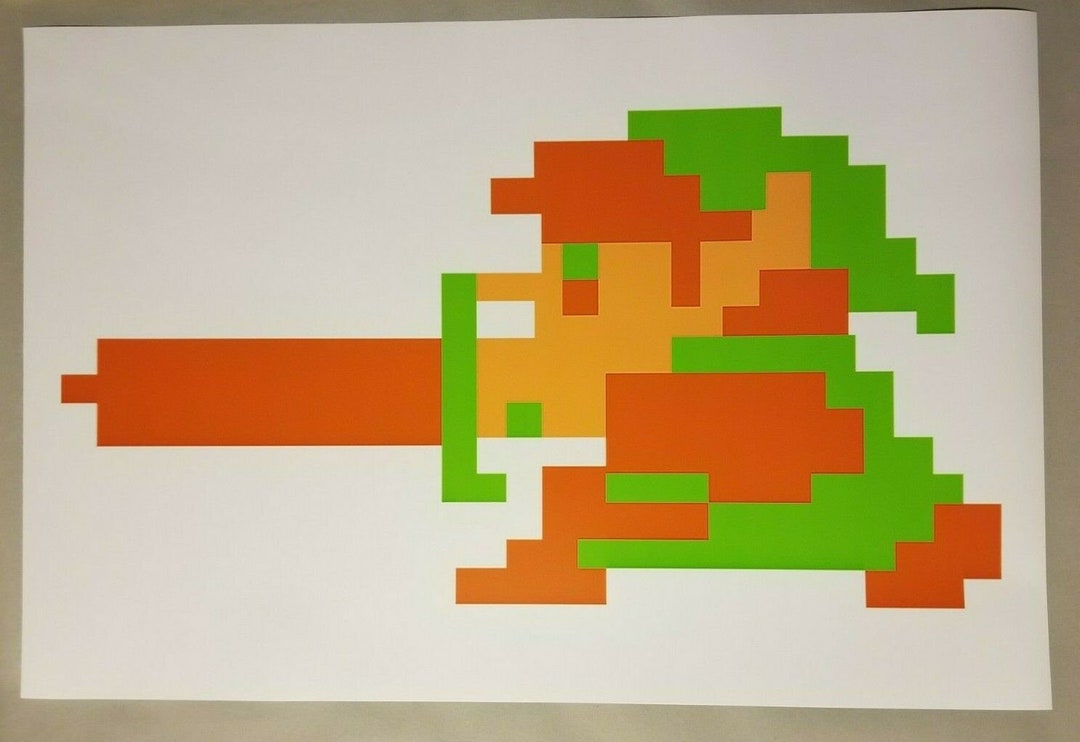 Zelda Legend of Zelda 8 Bit Link Nintendo Video Game Room RPG - Etsy