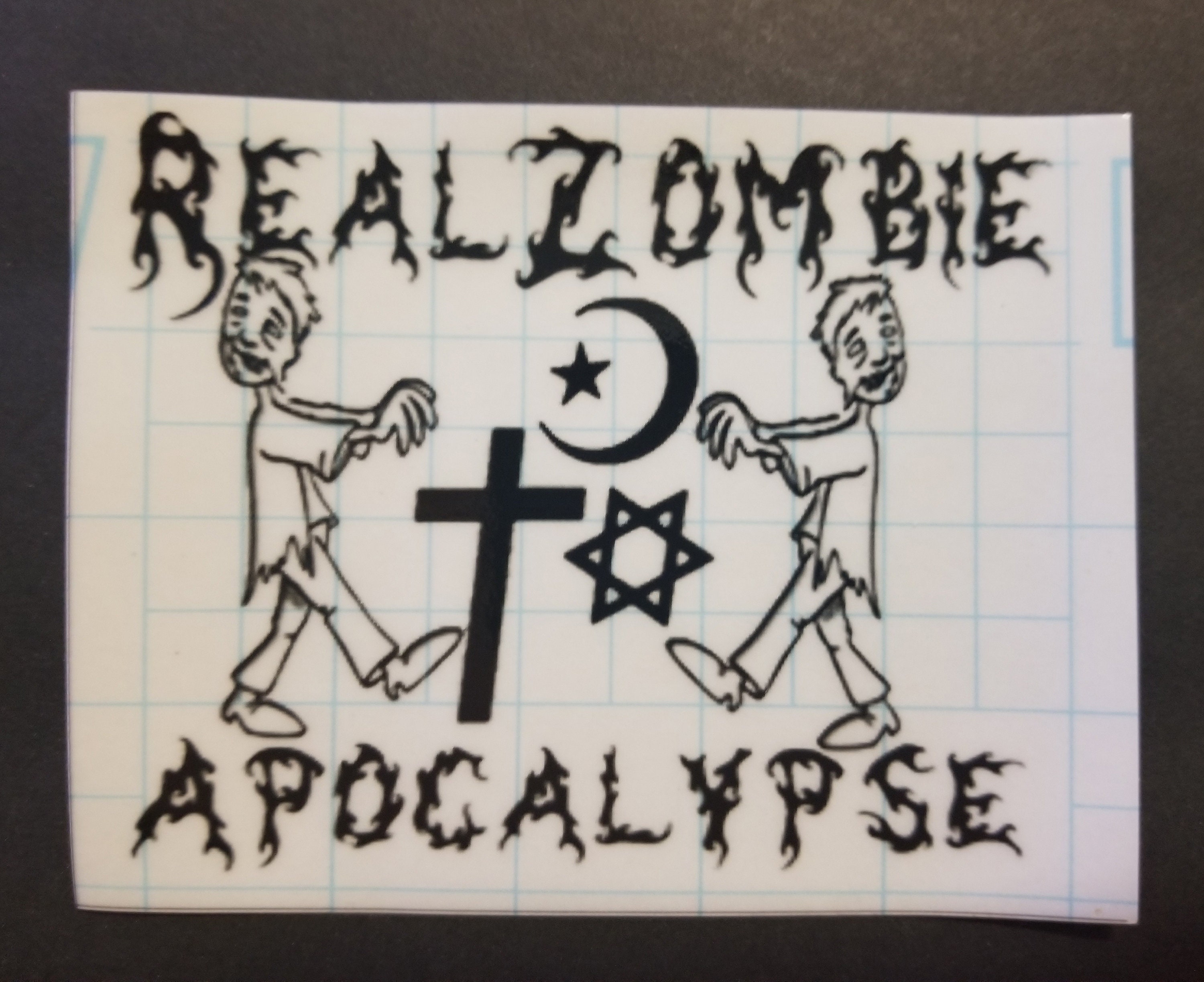 Satan Baphomet Clear car window sticker waterproof 6 x 3 Satanic ...