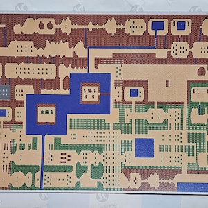 The Legend of Zelda Classic NES Map 12" X 24" Poster Inches Vinyl ...