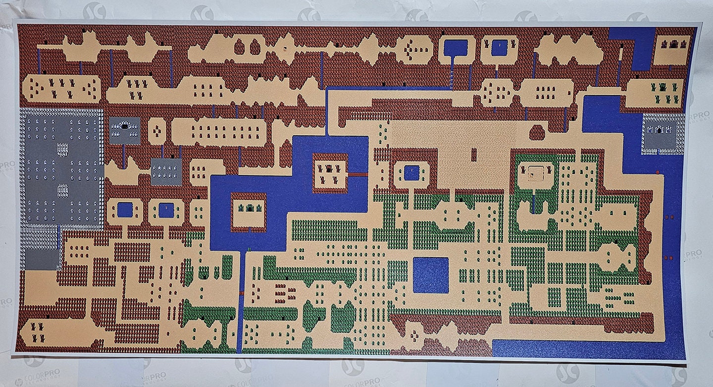 Zelda Nes Map Labeled