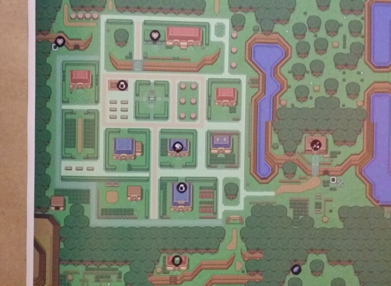 Zelda Poster Print Link to the Past Light/dark World Map - Etsy