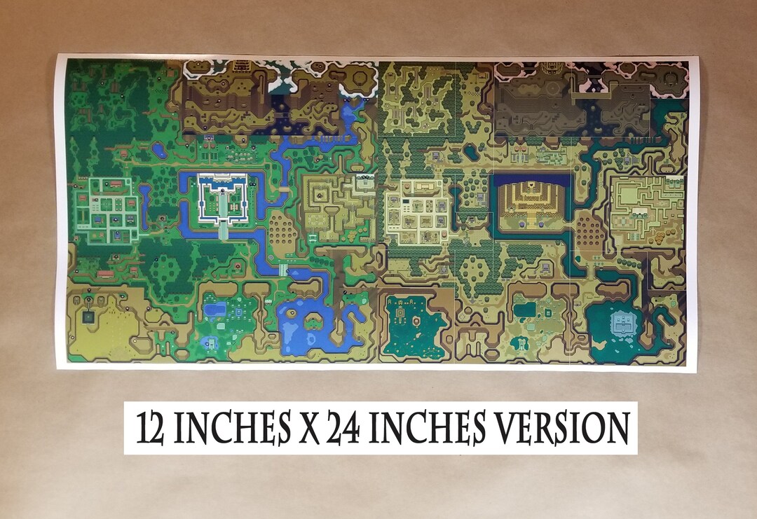 Zelda Poster Print Link to the Past Light/dark World Map - Etsy