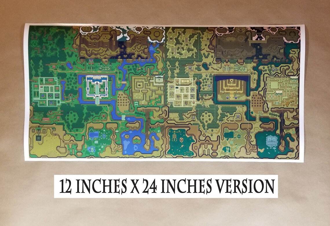 Zelda Poster Print Link to the Past Light/dark World Map - Etsy