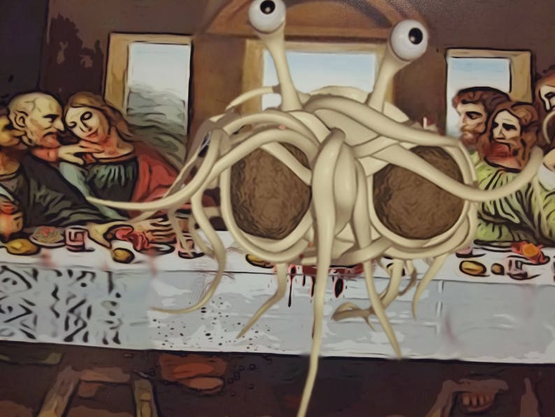 Flying Spaghetti Monster Last Supper Poster 12 X - Etsy
