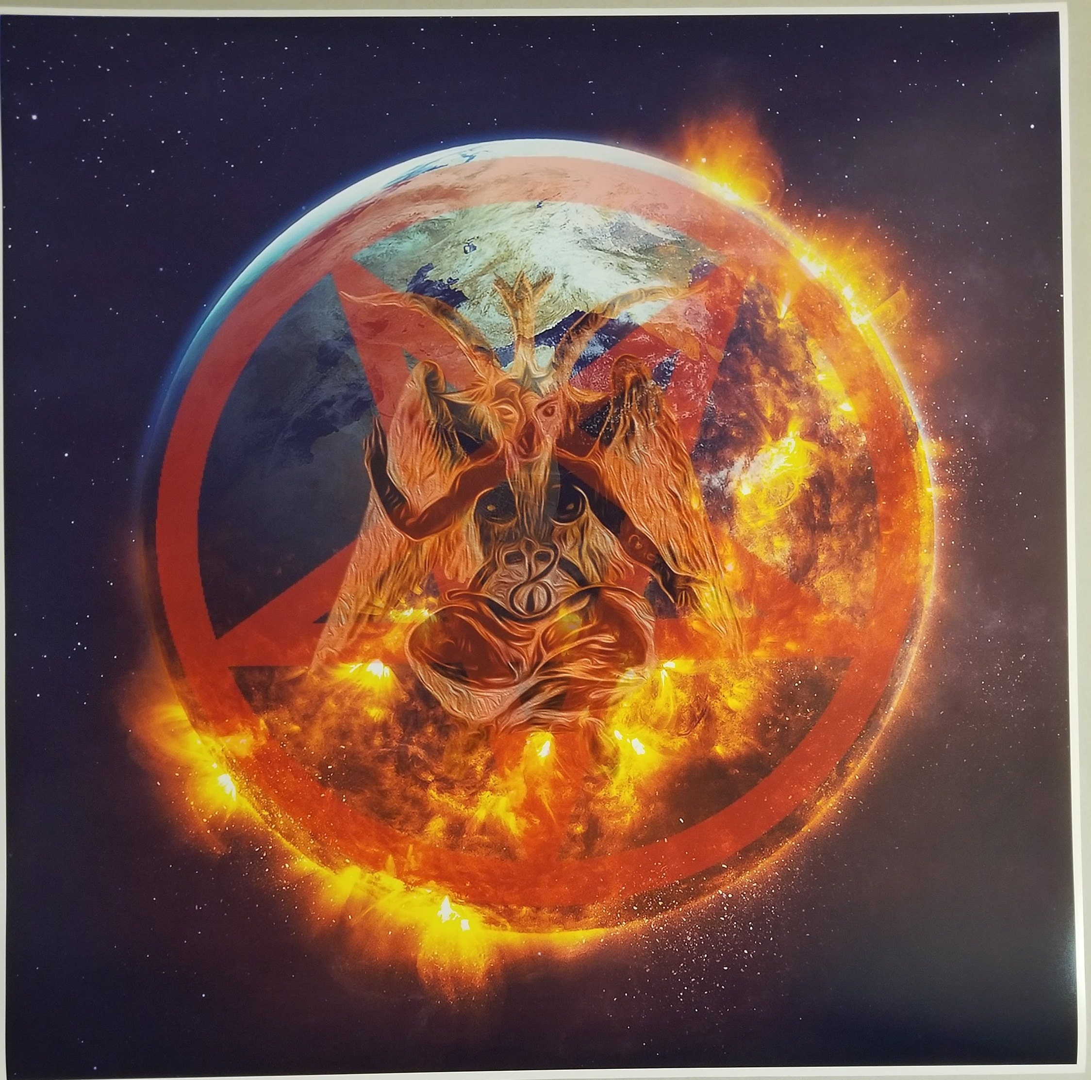 Baphomet Hell on Earth Poster Size 24 x 24 Evil | Etsy