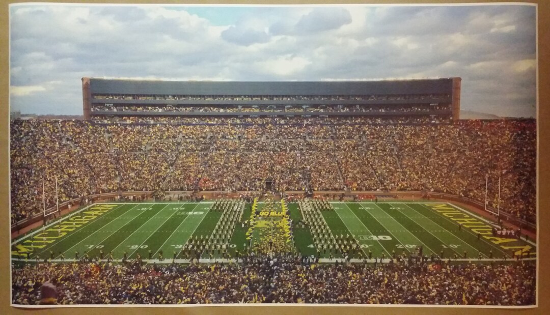 University of Michigan Stadium GIANT WIDE 42 X 24 Football College ...