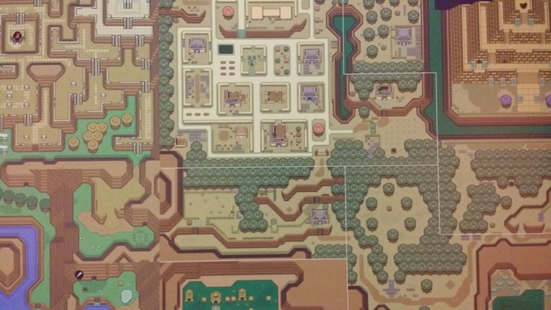 Zelda Poster Print Link to the Past Light/dark World Map - Etsy