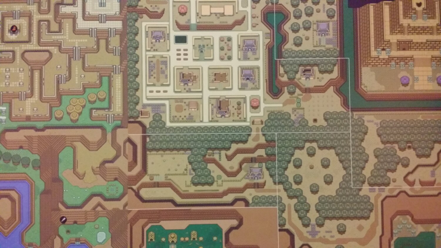 Zelda Poster Print Link to the Past Light/dark World Map - Etsy