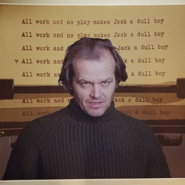 All Work and No Play - Etsy