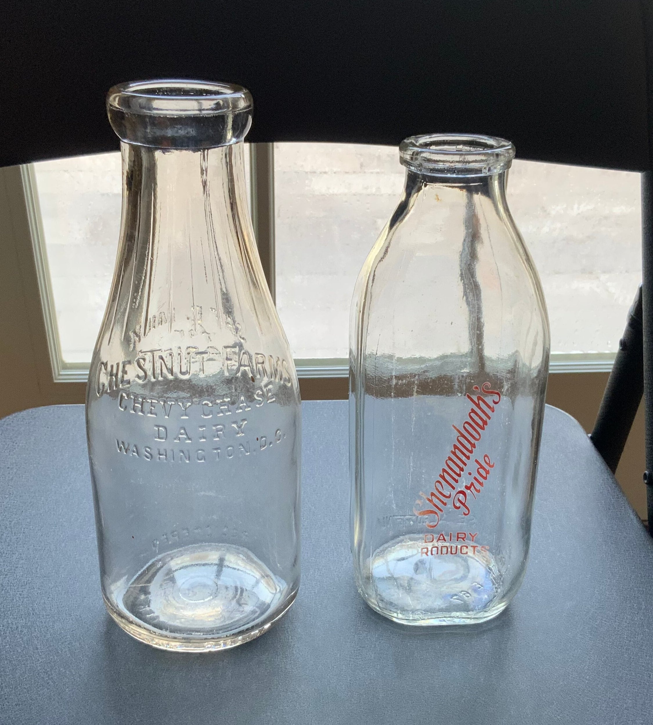 Vintage Quart Milk Glass Bottles Lot of Two Chestnut Farms - Etsy