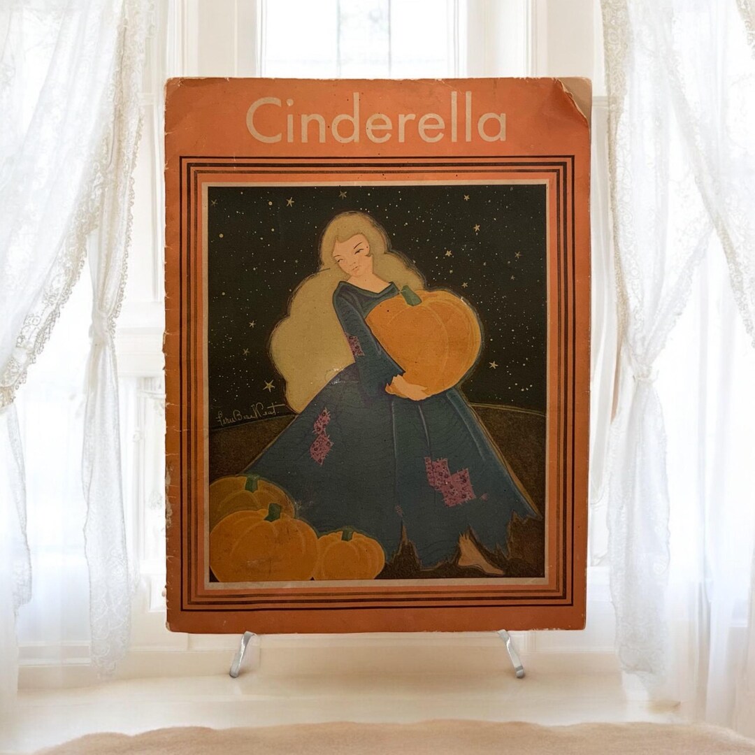 Vintage 1943 Cinderella Illustrated Book by American Crayon Co. Mary ...