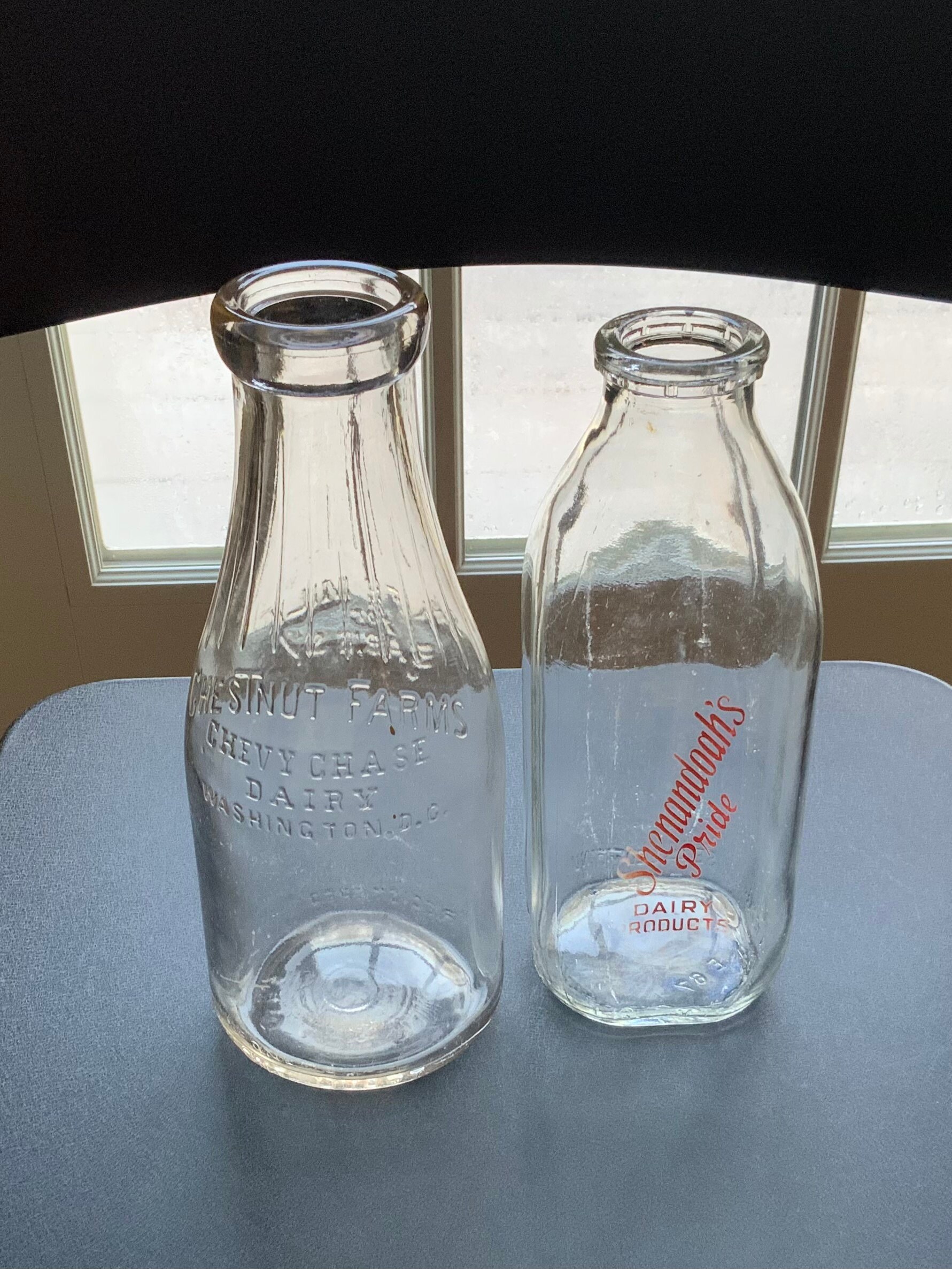 Vintage Quart Milk Glass Bottles Lot of Two Chestnut Farms - Etsy