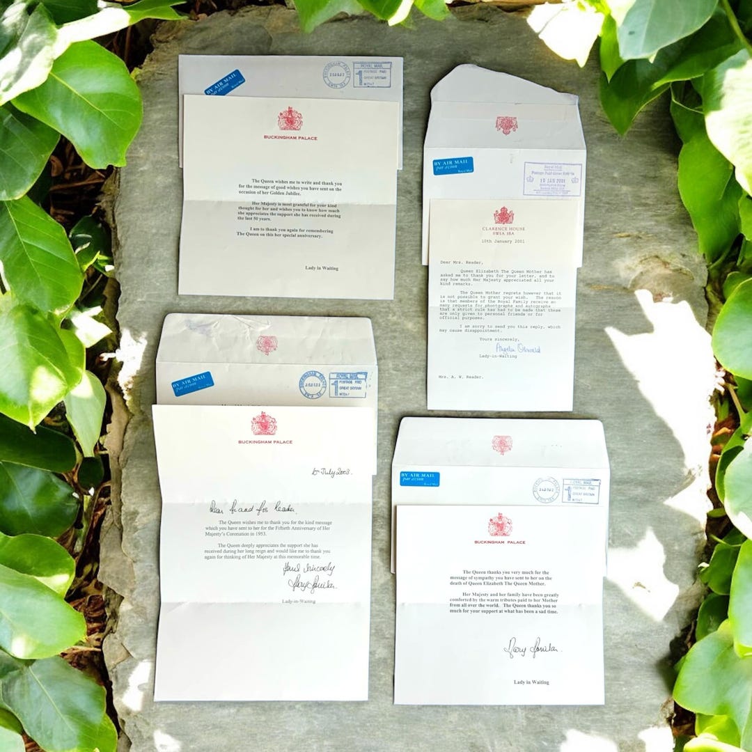Queen Elizabeth II Ephemera, Royal Letters Lot, Buckingham Palace - Etsy