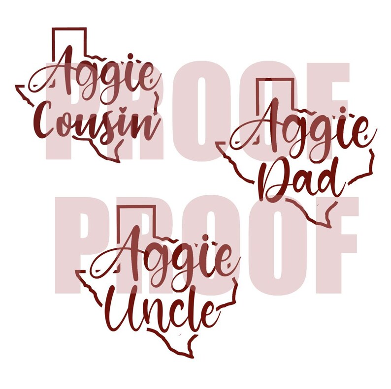 Aggie Dad, Uncle, Cousin Digital File SVG Format - Etsy