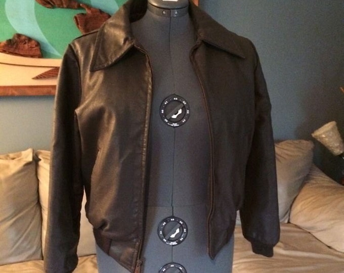 The Fonz by Cooper Rare Vintage Men's Brown Leather Fonzie Motorcycle ...