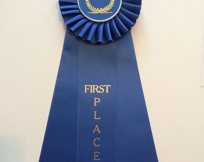 First Place Award Rosette Ribbons Streamers - Blue - Etsy