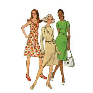 Timeless Mod One Piece Slim Dress Pattern 1960s Complete Original ...