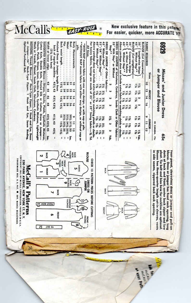 Perfect Wardrobe Builder - Four Panel Dress, Jumper, and Blouse Pattern ...