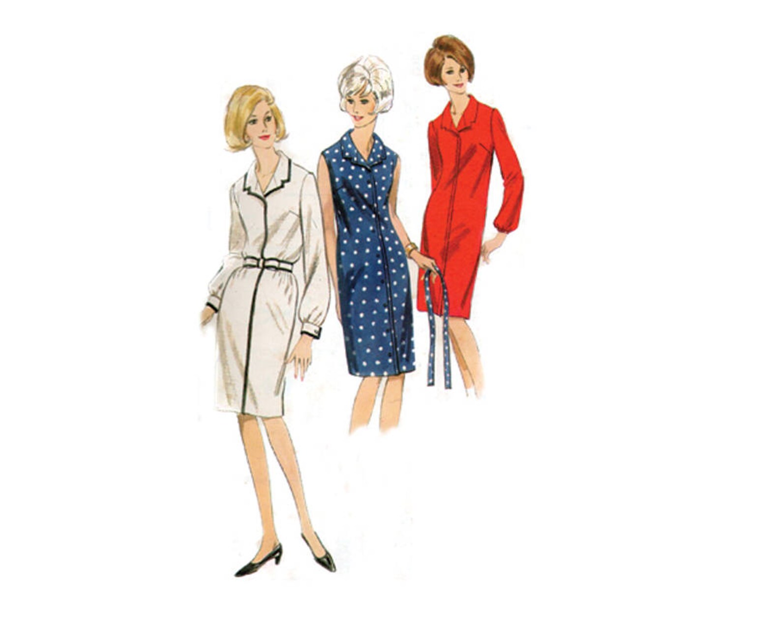 Perfect Wardrobe Builder - One Piece Shirt Dress With Sleeve Variations ...
