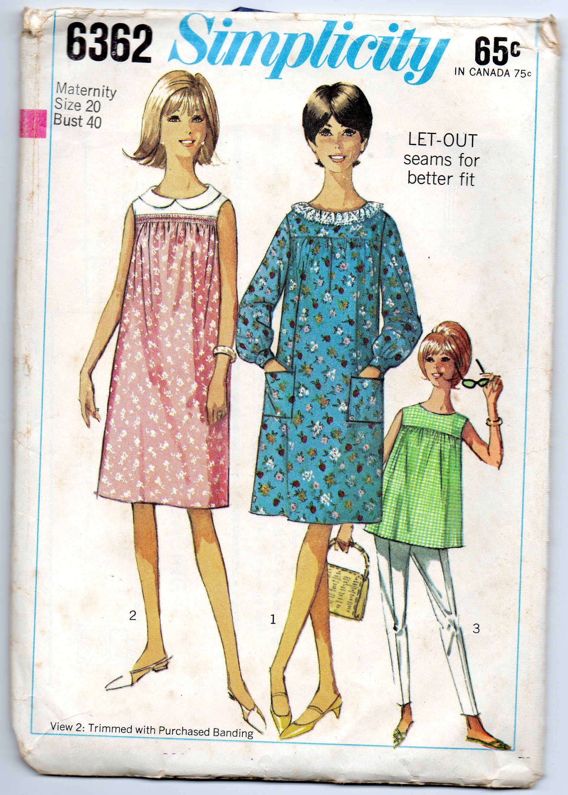 Maternity Top and Dress W/ Yoke Detailing and Neckline and Sleeve ...