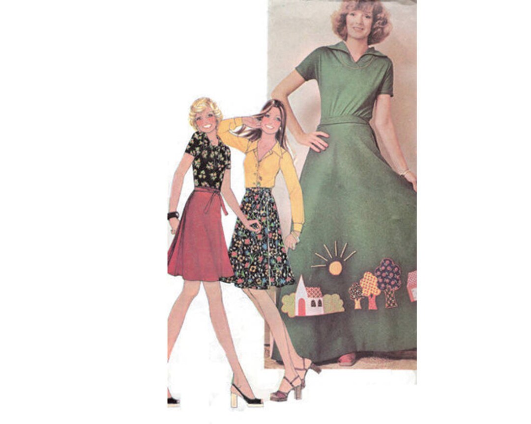 Wrap Skirt Pattern With Three Lengths - 1974 Complete Original Mccalls ...