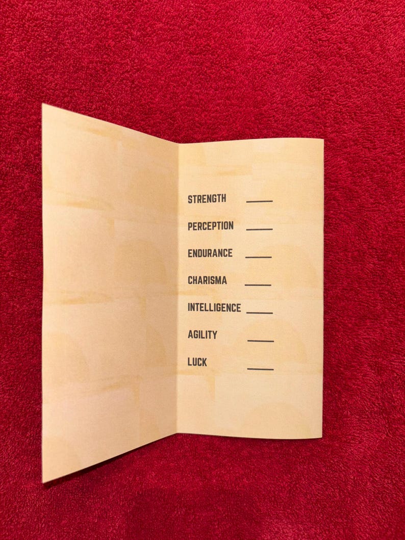 Fallout Customizable SPECIAL Perk Tree Brochure - Etsy