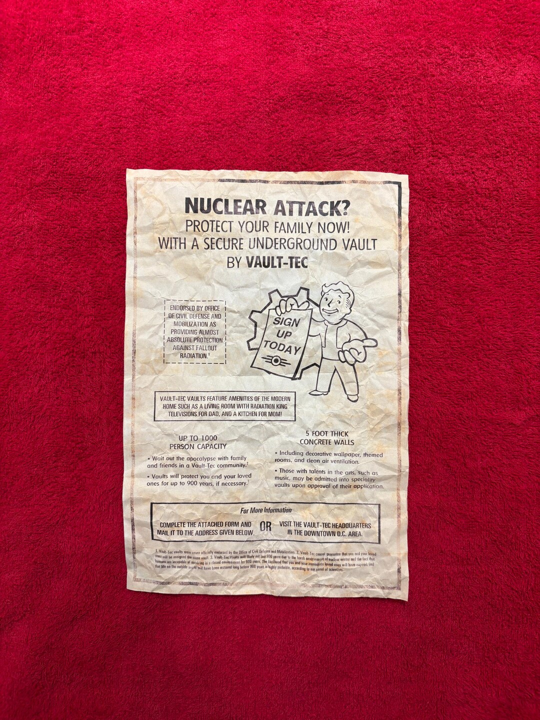 Scavenged Fallout Vault Tec Advertisement Poster - Etsy