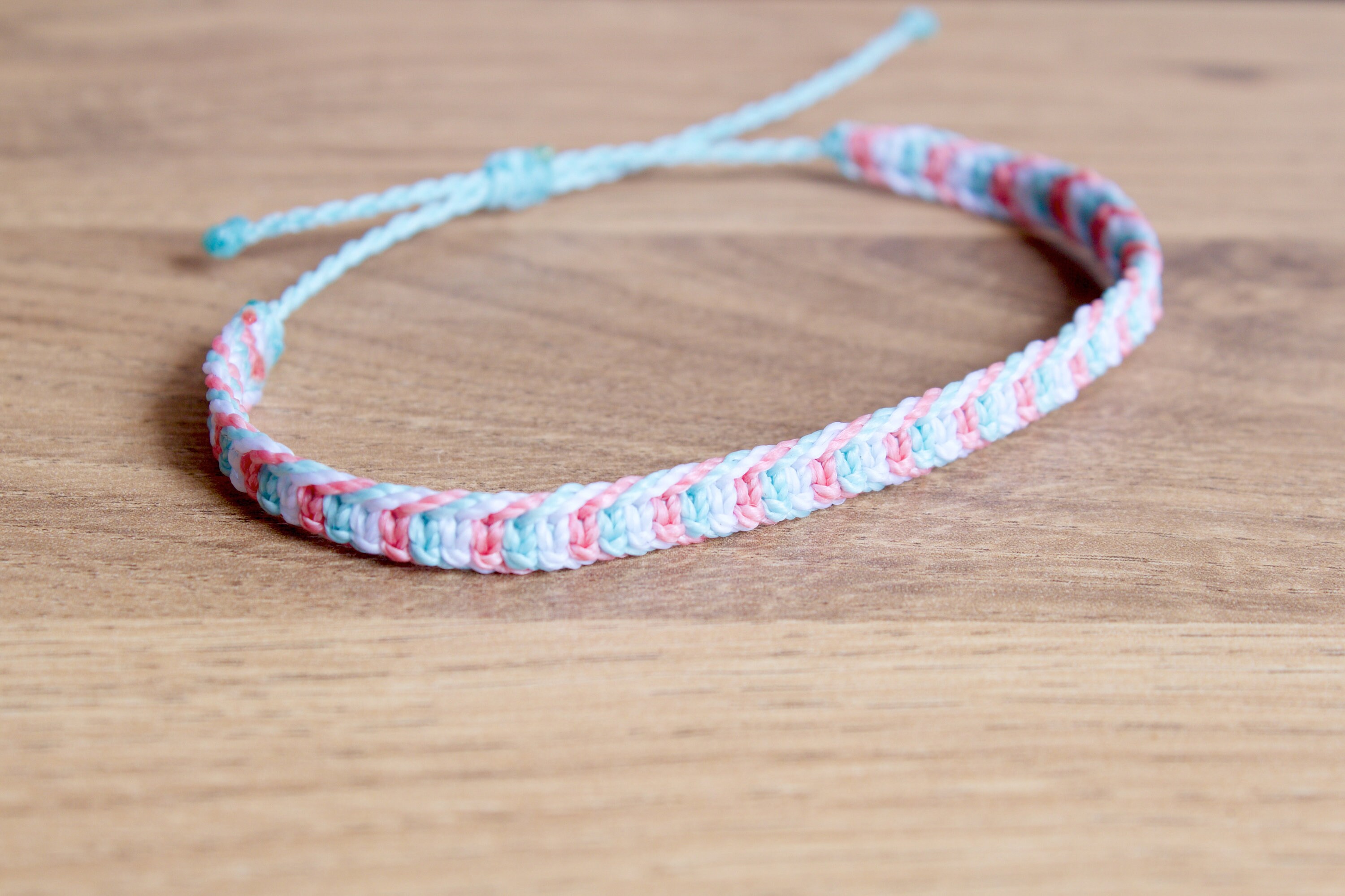 Transgender Pride Square Knot Bracelet or Anklet LGBTQA | Etsy