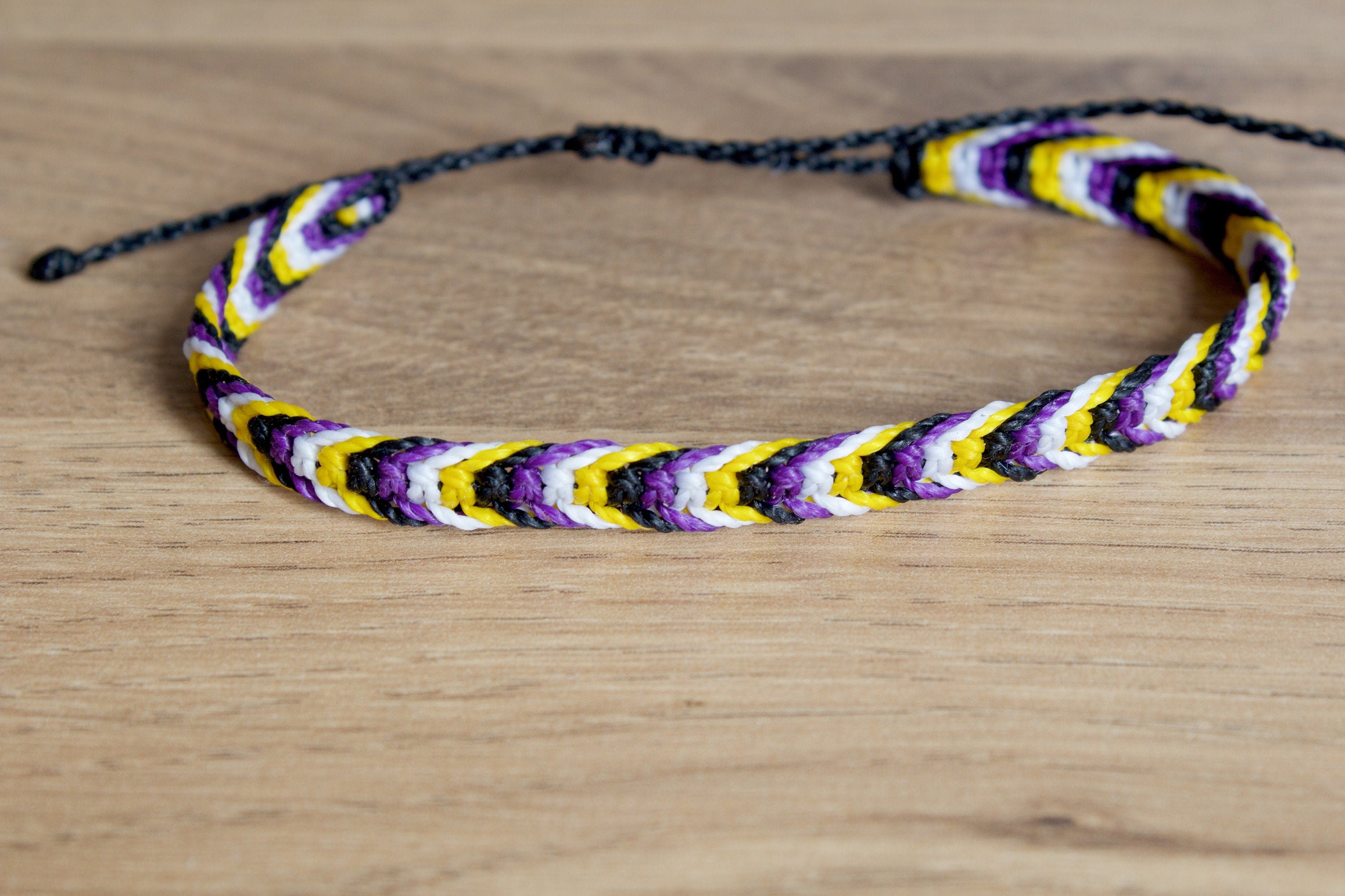 Non Binary Pride Square Knot Bracelet Or Anklet Lgbtqa Etsy Uk