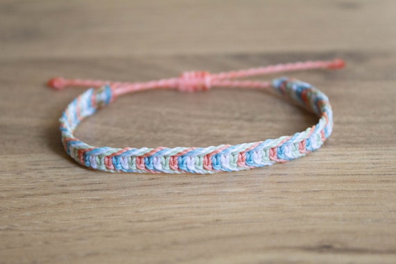 Unlabelled Pride Square Knot Bracelet Or Anklet Lgbtqa Etsy Uk