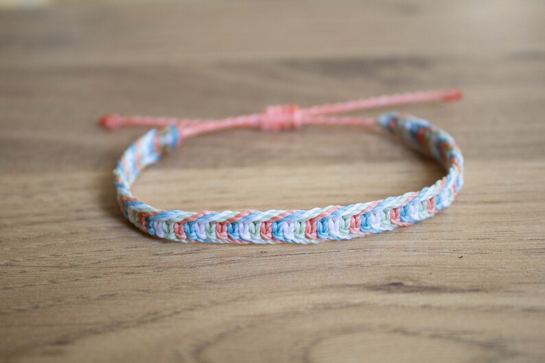 Unlabelled Pride Square Knot Bracelet Or Anklet Lgbtqa Etsy Uk
