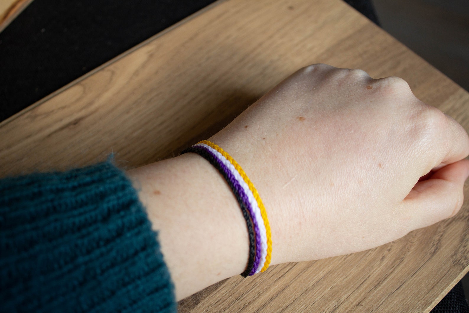 Non Binary Pride Layered Bracelet or Anklet LGBTQA Jewelry | Etsy