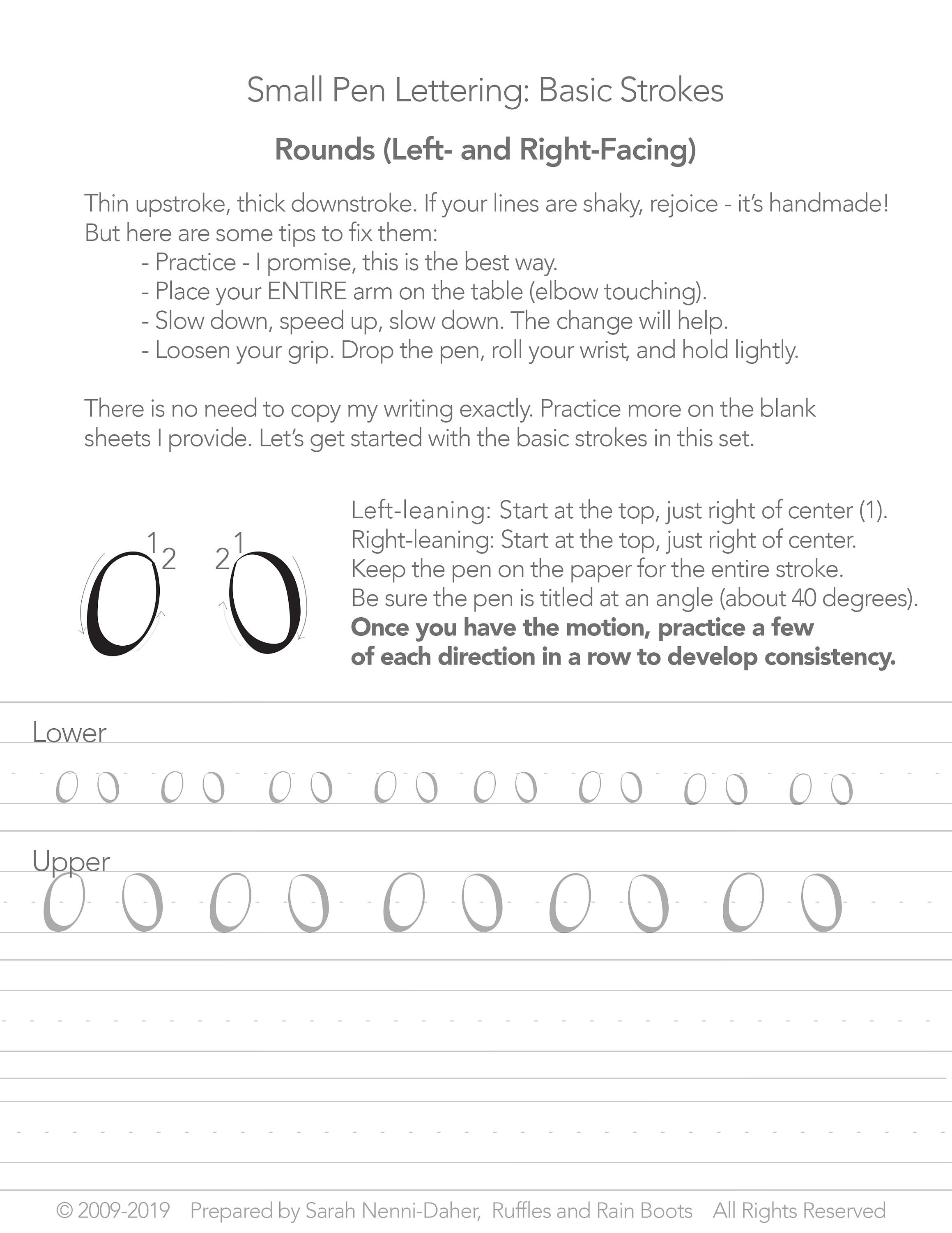 Brush Calligraphy Practice Sheets: Basic Strokes Lettering Worksheets ...