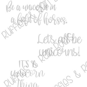 Unicorn Hand Lettering Practice Sheets, Unicorn Wall Art, Hand ...
