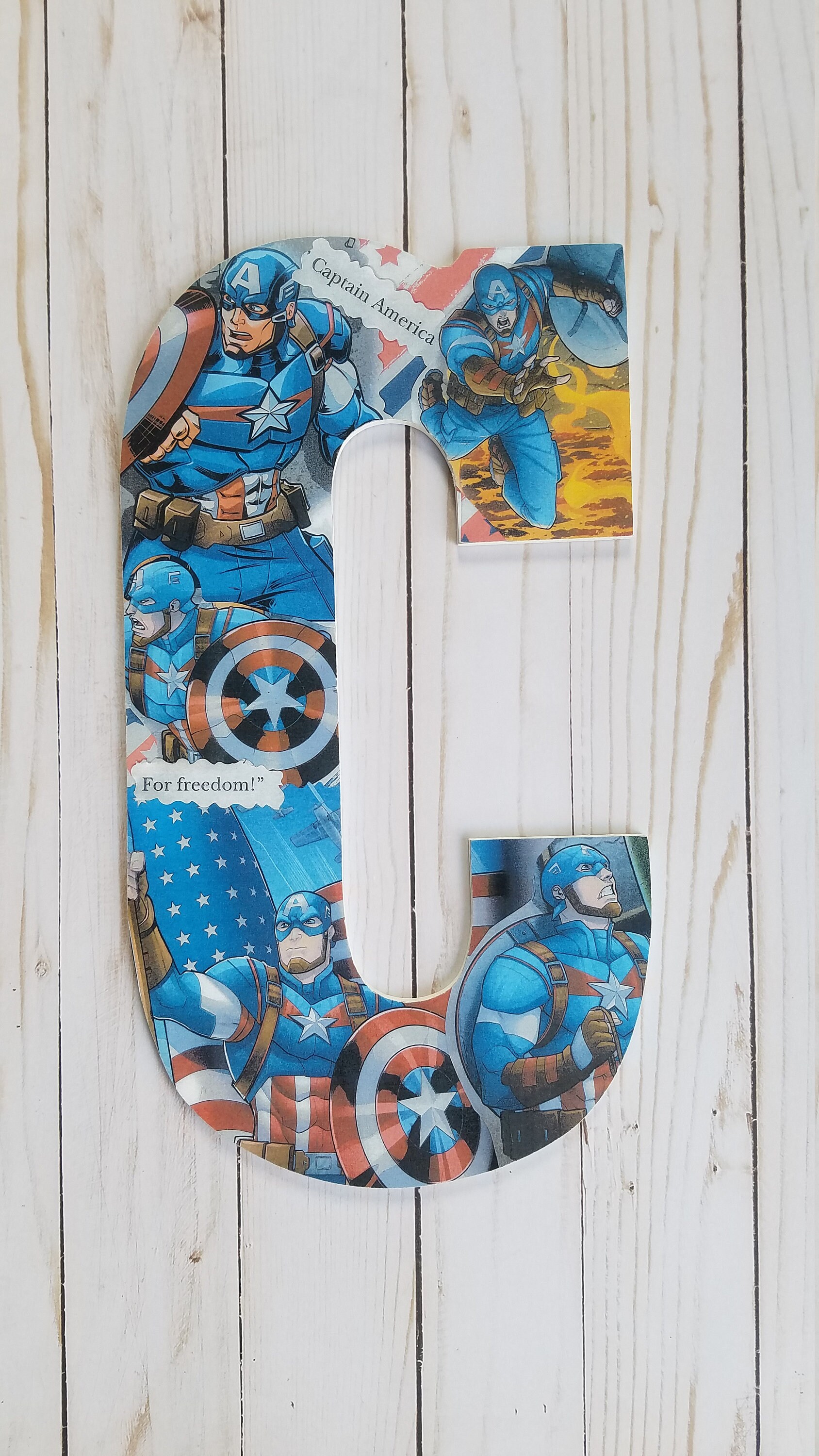 Captain America Theme Room Decor Letter Custom Captain | Etsy