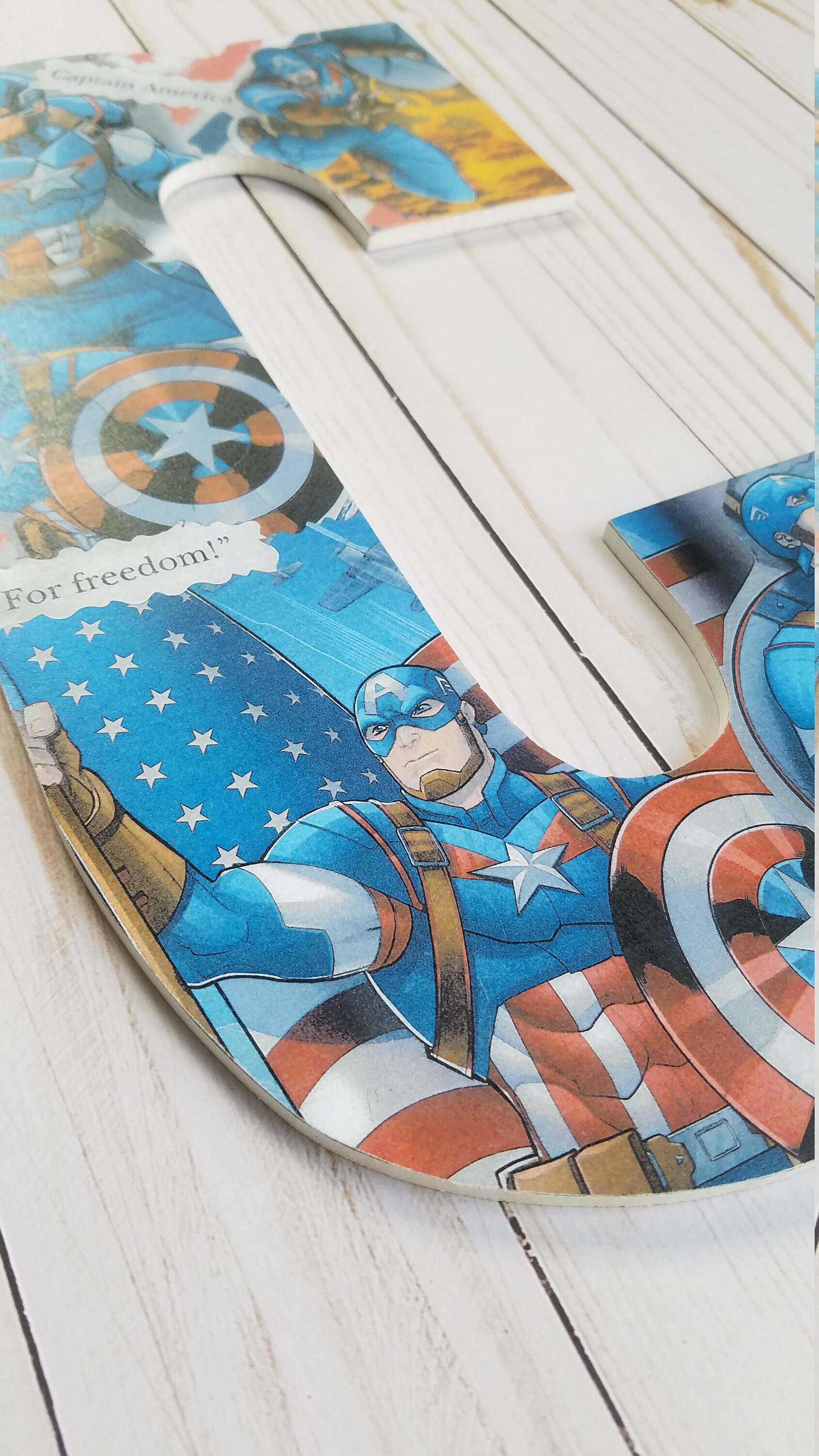 Captain America Theme Room Decor Letter Custom Captain | Etsy