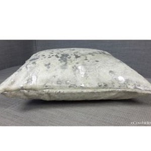 Silver Metallic Cowhide Pillow - Etsy