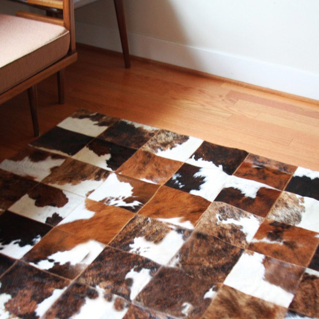 Tricolor Patchwork Cowhide Rug Cow Hide Area Rugs - Etsy UK