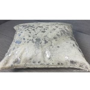 Silver Metallic Cowhide Pillow - Etsy