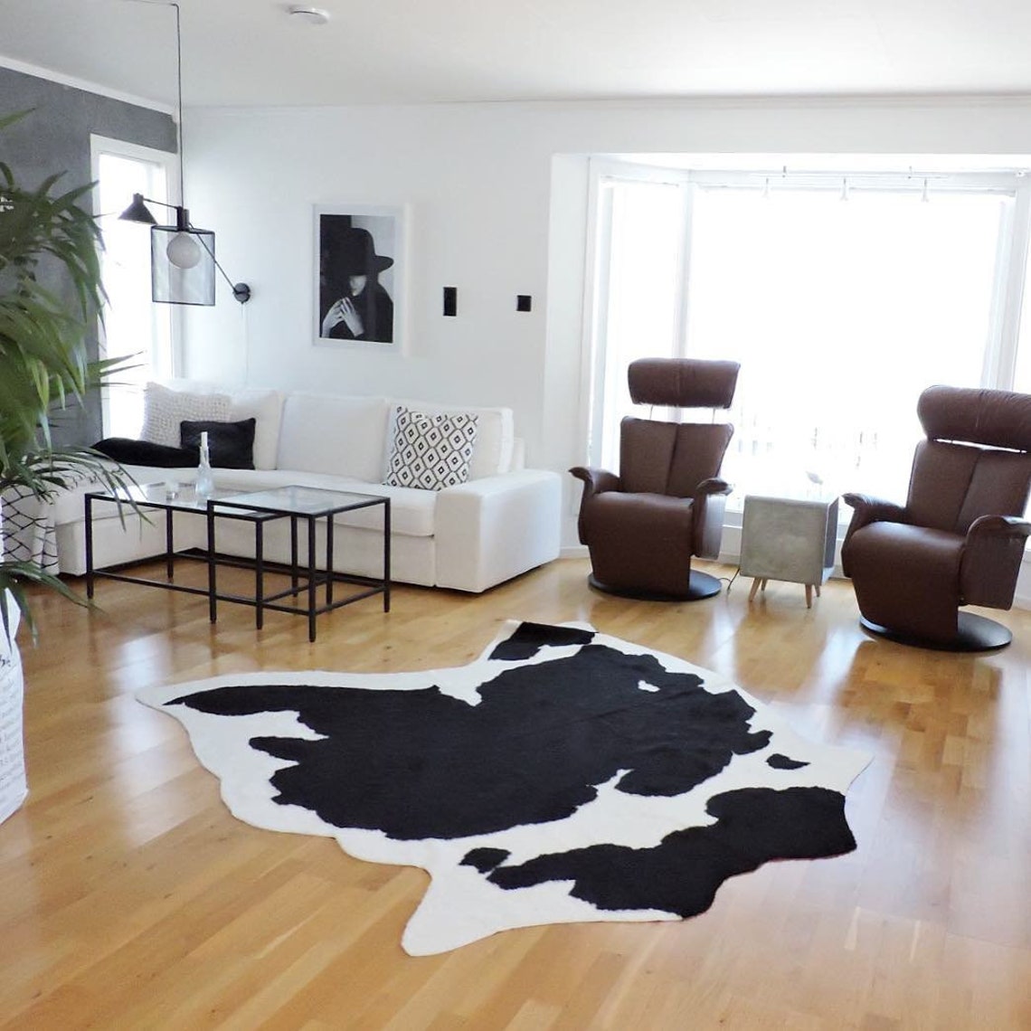 Black and White Cowhide Rug Cow Hide Rugs on Sale - Etsy