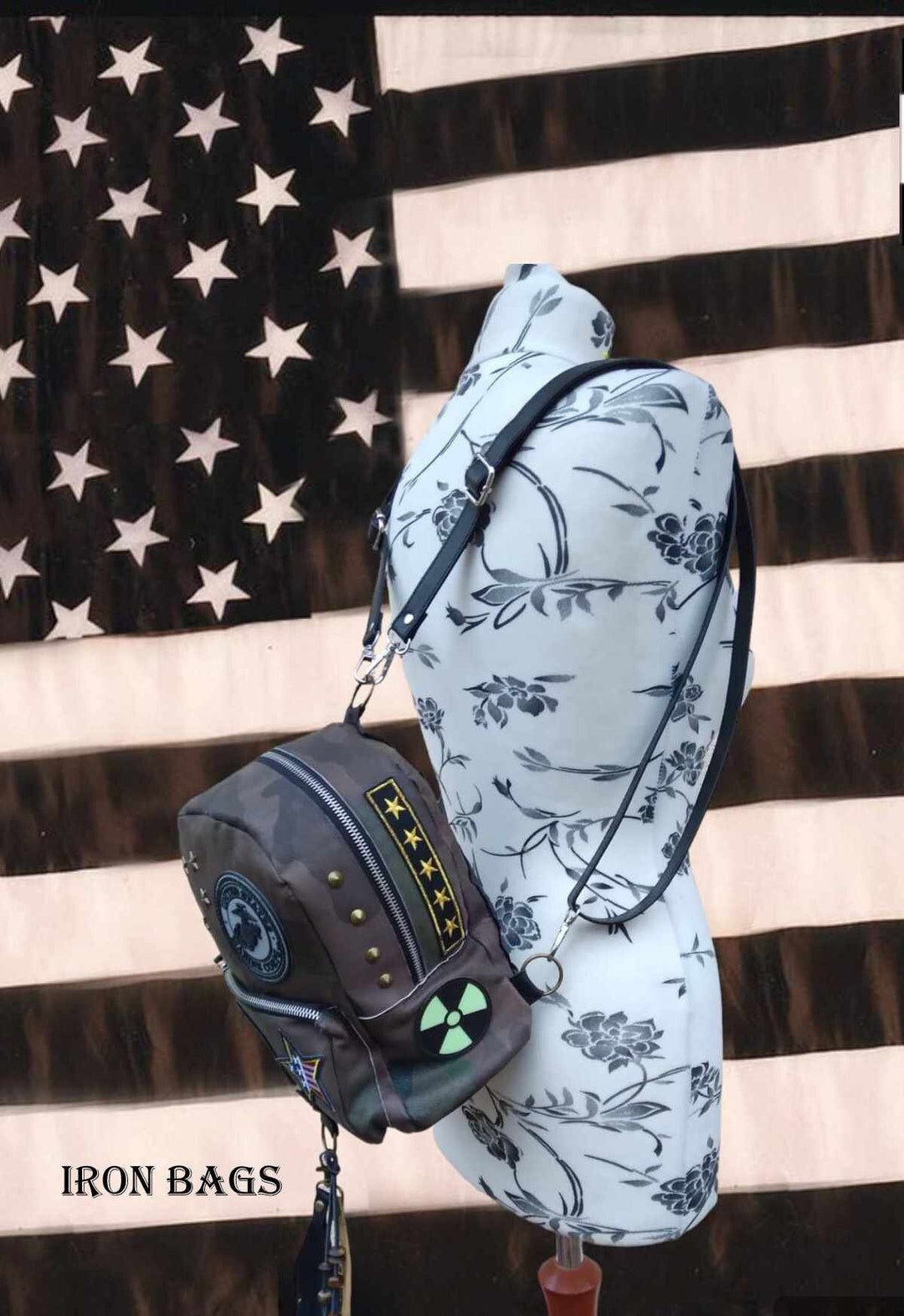 Backpack Camouflage Leather US Army Military Style Iron Bags - Etsy