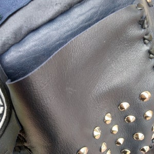 Metalhead Rock Bag Made of Dark Navy Blue Italian Natural Leather - Etsy