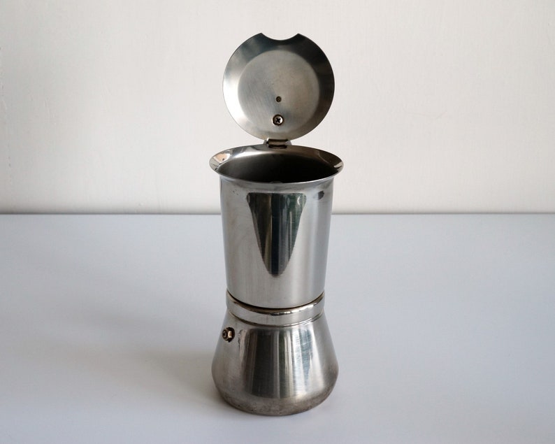 Caffettiera in acciaio vintage VEV Vespress manico nero 6 | Etsy Italia