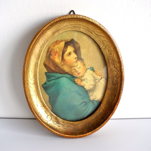 Religious Pictures of Mary in Oval Frame - Etsy Canada