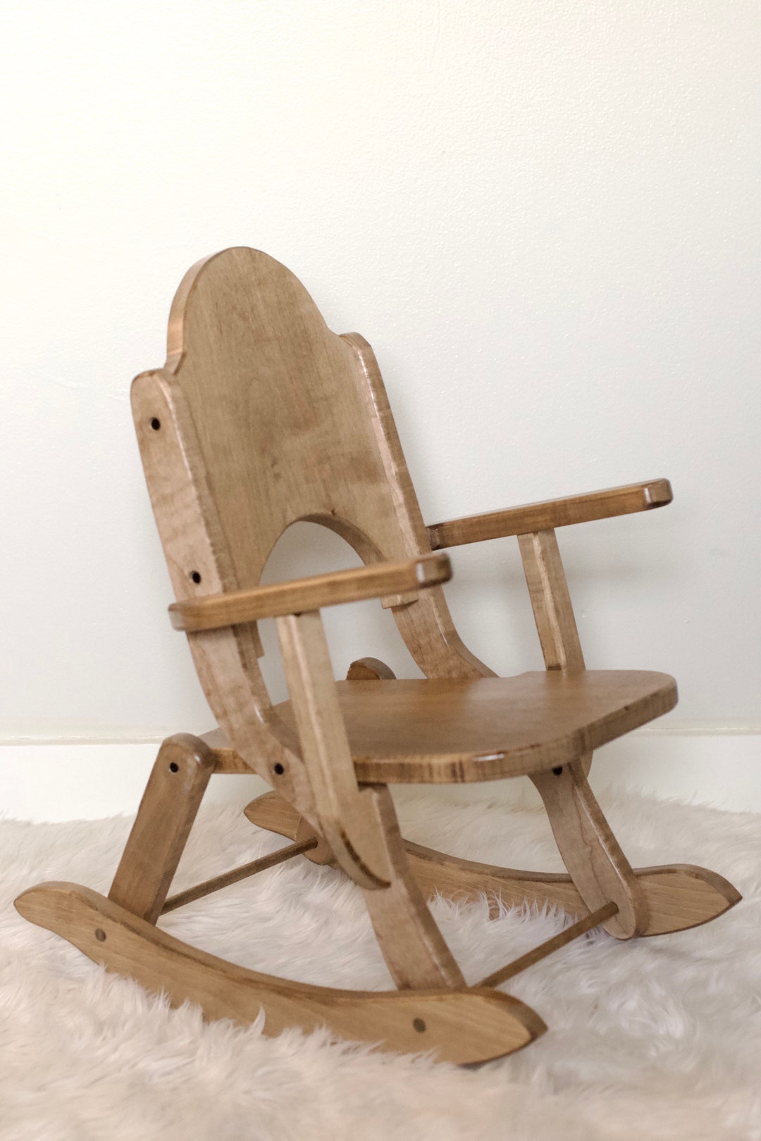 Childrens Foldable Wooden 21 Rocking Chair-4 Stains - Etsy