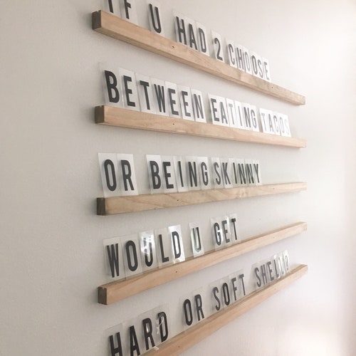 Letter Ledges Set Changeable Letter Board 24 | Etsy Canada